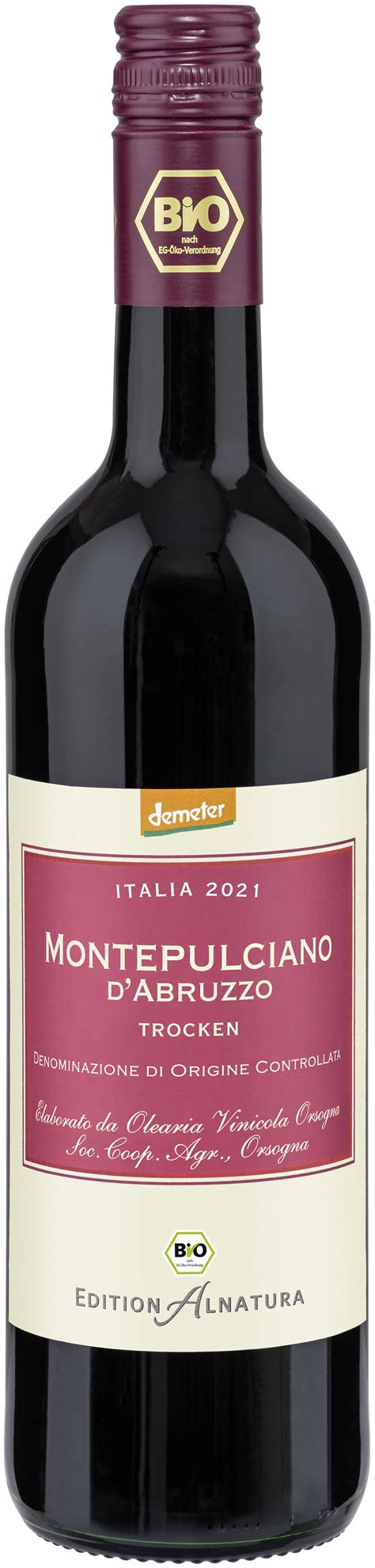Montepulciano d Abruzzo 0 75 l in Bio Qualität von Alnatura