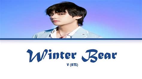BTS 방탄소년단 V Winter Bear 한국어 자막 Lyrics Color Coded Eng YouTube