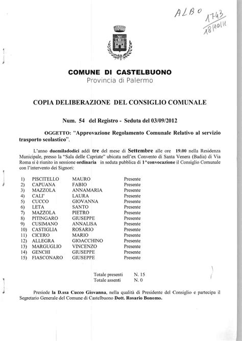 Calaméo Approvazione Regolamento Comunale Relativo al servizio