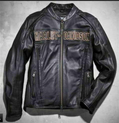 Harley Davidson Black Leather Motorbike Racing Biker Jacket Etsy