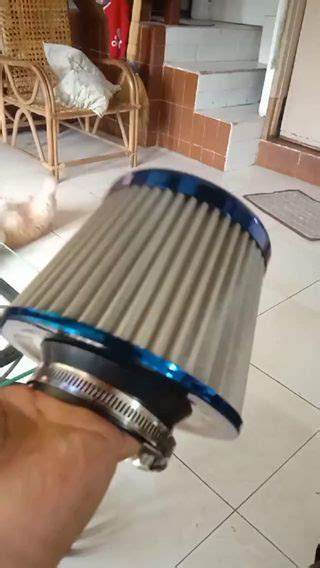 Universal Racing Car Air Filter Stainless Steel Burnt Blue 3 76mm