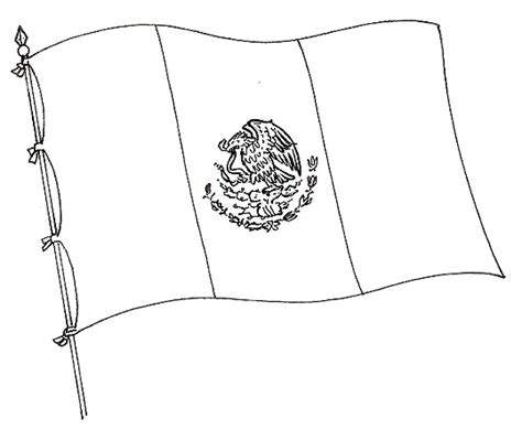 Dibujos de la Bandera de México para descargar imprimir y pintar