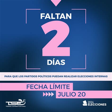 TSE El Salvador On Twitter EleccionesInternas El TSE Recuerda A