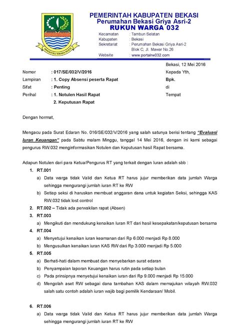 Detail Contoh Kop Surat Rw Koleksi Nomer