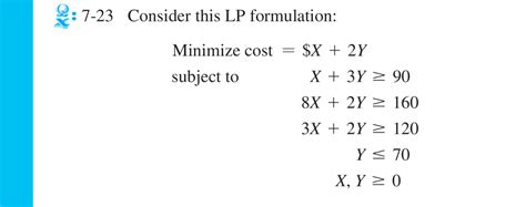 solved 7 22 solve the following lp problem using the corner