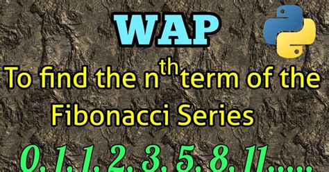 wap python to print the nth term of the fibonacci series boicoder