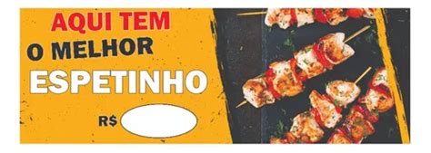 Faixa Banner Espetinhos Placa Letreiro 2 00 Banner 60x40cm Frete grátis