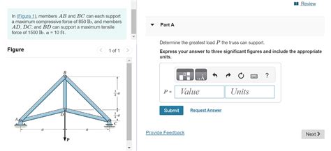 Solved In Figure 1 Members AB And BC Can Each Support A Chegg
