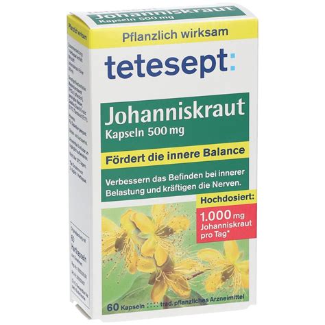Tetesept Johanniskraut Kapseln 500 Mg 60 St Shop Apotheke