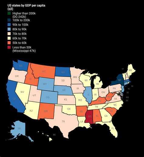 US States By GDP Per Capita Maps On The Web