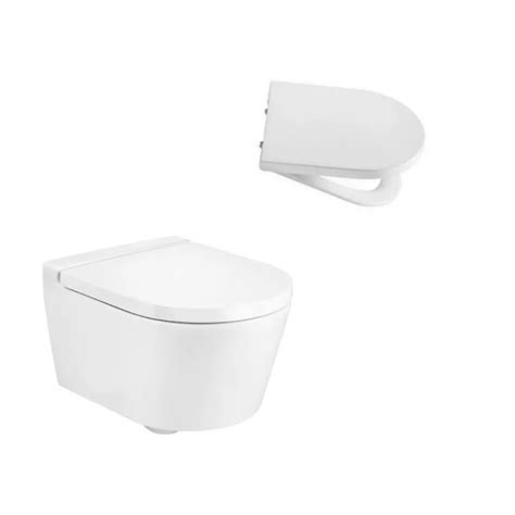 Roca Inspira Round Compacto Zestaw Miska WC Podwieszana Rimless 48 Cm Z