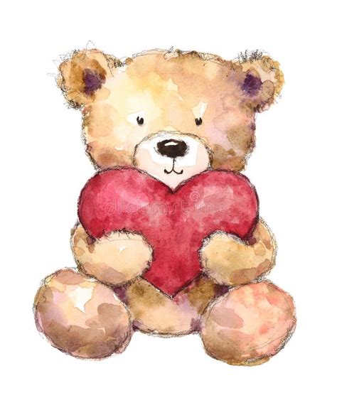 How To Draw A Cute Teddy Bear Holding A Heart Given The Idea Of Using