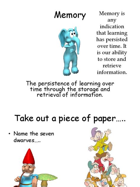 the encoding storage and retrieval of memories pdf memory recall memory