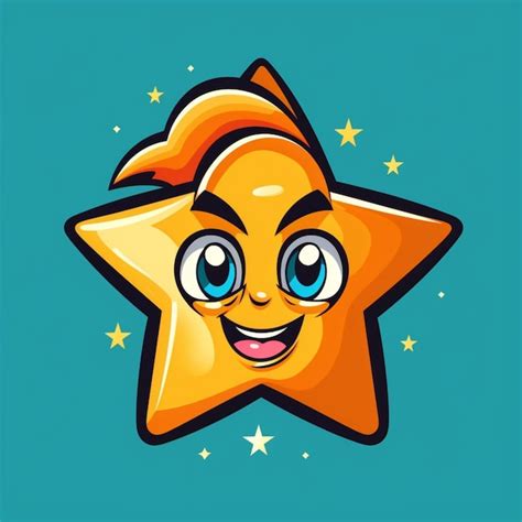 Logotipo De Dibujos Animados Estrella 6 Foto Premium