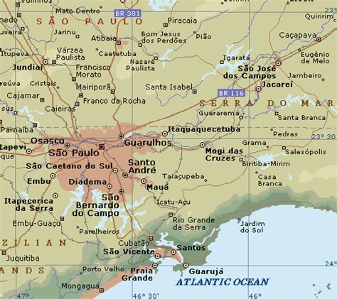 Sao Paulo Map Brazil