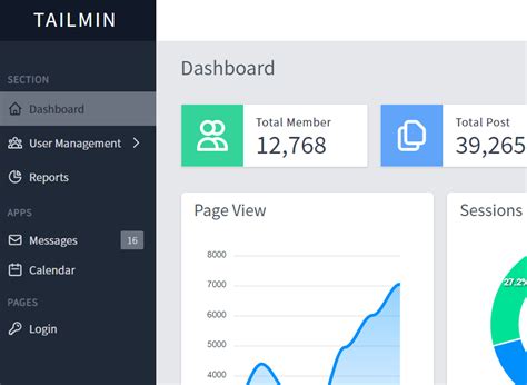 Admin Dashboard With Vue Js And Tailwind Css Tailmin Vue Images And