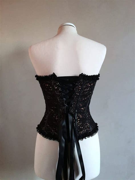 Bustier Corset En Dentelle De Coton Noir Bustiers CALLYSIA