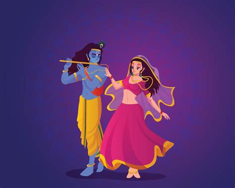 Lord Krishna With Radha Animation