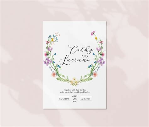 Elegant Watercolor Wildflowers Collection Design Cuts
