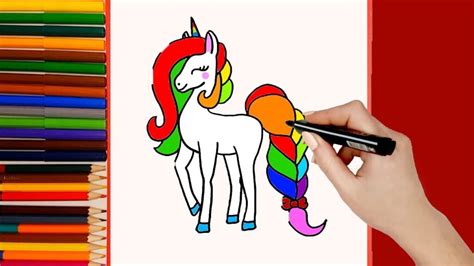 Cómo dibujar una UNICORNIO Arcoiris Kawaii How to Draw a Cute Unicorn