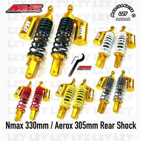 Set MHR Rear Shock Gas Absorber For Nmax 330mm Aerox 305mm GOLD V1 V2