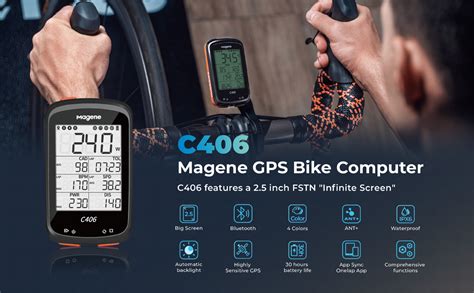 Magene C406 Bike Computer With Holder Waterproof GPS Cycling Computer