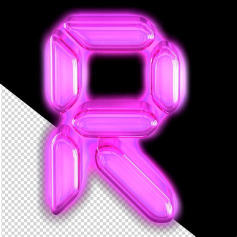 S Mbolo Roxo Brilho Letra R Psd Premium