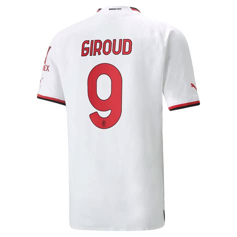 AC Milan Away Authentic Shirt 2022 23 With Giroud 9 Printing