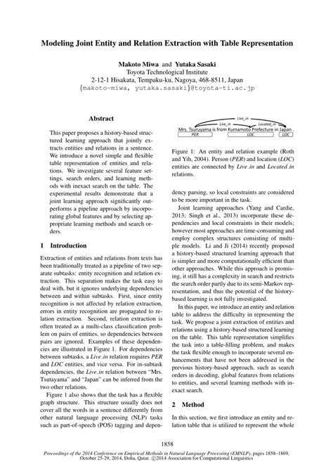 pdf modeling joint entity and relation extraction with table representation
