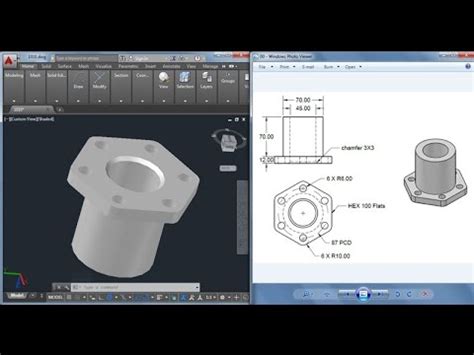 3D Practice Drawing In AutoCAD YouTube