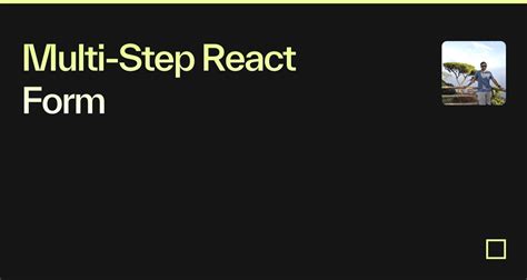 Multi Step React Form Codesandbox