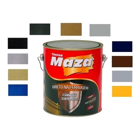 Tinta Esmalte Direto Na Ferrugem E Metais Maza 900ml Shopee Brasil