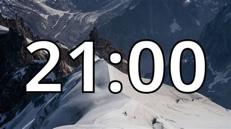 21 Minute Timer Snowy Mountains NO Music YouTube