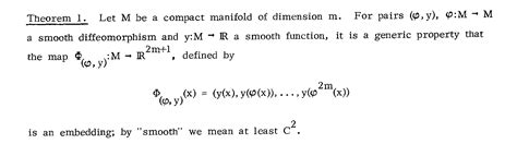 reference request prove that takens embedding is a smooth one to one map with a smooth