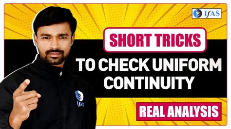short trick to check uniform continuity real analysis target csir net june 2024 youtube