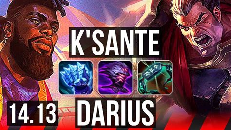 K SANTE Vs DARIUS TOP 7 Solo Kills 36k DMG 800 Games EUW