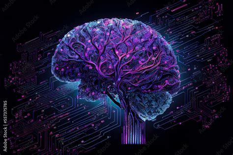 Human Brain Showing Intelligent Thinking Through The Concept Of A