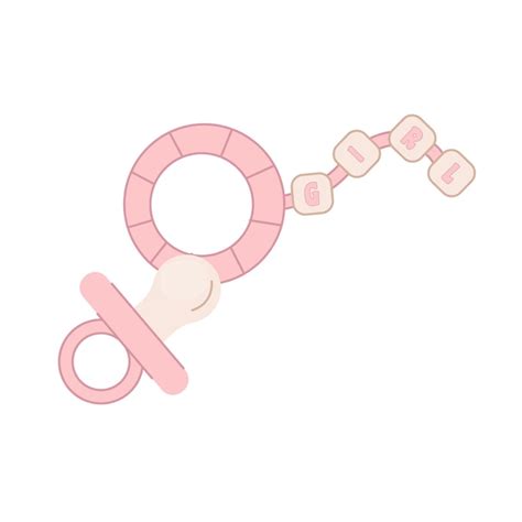 Bebé ficticio chupete icono de color rosa en ilustración de vector de