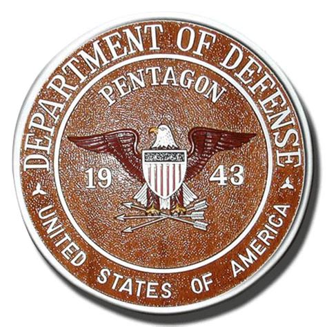 DoD Pentagon 1943 Wooden Seal Plaques Podium Logo Emblems