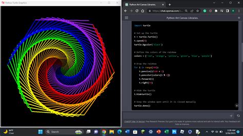 so i asked chatgpt to draw a rainbow using python s turtle module r chatgpt