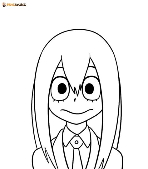Dibujos de Tsuyu Asui para colorear Páginas para Imprimir