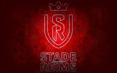 Stade De Reims French Football Team Red Background Stade De Reims