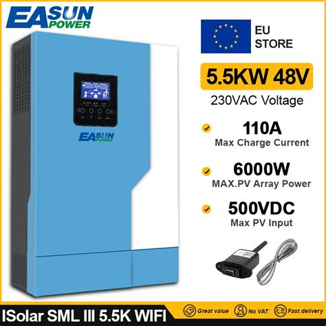 Easun Power Soalr Inverter W W Mppt A Vdc Pv Input Vac