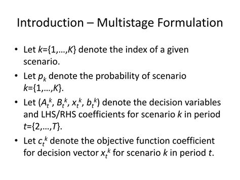 ppt introduction to multistage stochastic programming powerpoint presentation id 2264571