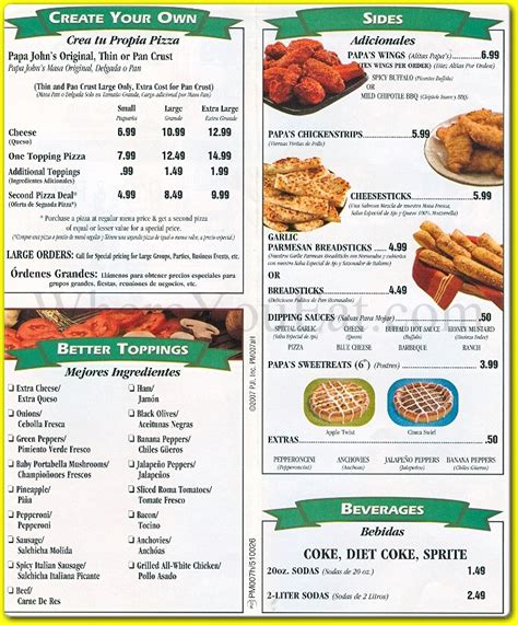 What Is The Papa John S Menu