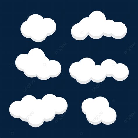 Pack Of Cloud Vector Cloud Vector Clouds Png And Vector With