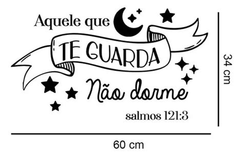 Vinilo Lojinha Da Luc Adesivo De Parede Frase Aquele Que Te Guarda