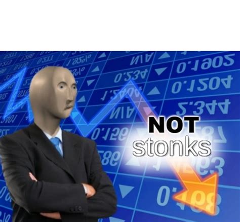 Not Stonks White Strip Blank Template Imgflip