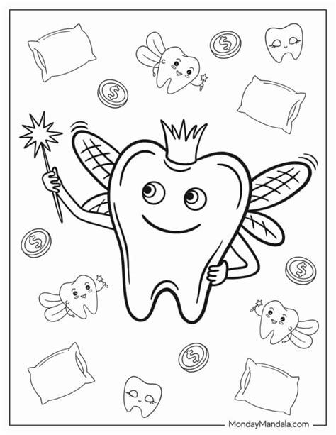 Tooth Fairy Coloring Pages Free Pdf Printables