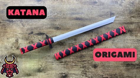 ORIGAMI KATANA JAPANESE SAMURAI PAPER SWORD TUTORIAL HOW TO FOLD